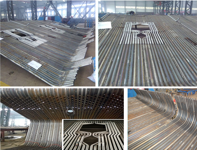 Steam Boiler Water Wall Panels , Membrane Water Wall Tubes In Boiler ...