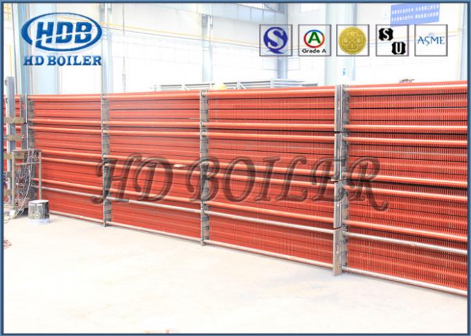 Red Painted ND Or Carbon Steel Boiler Economizer HRSG Boiler ASME Standard