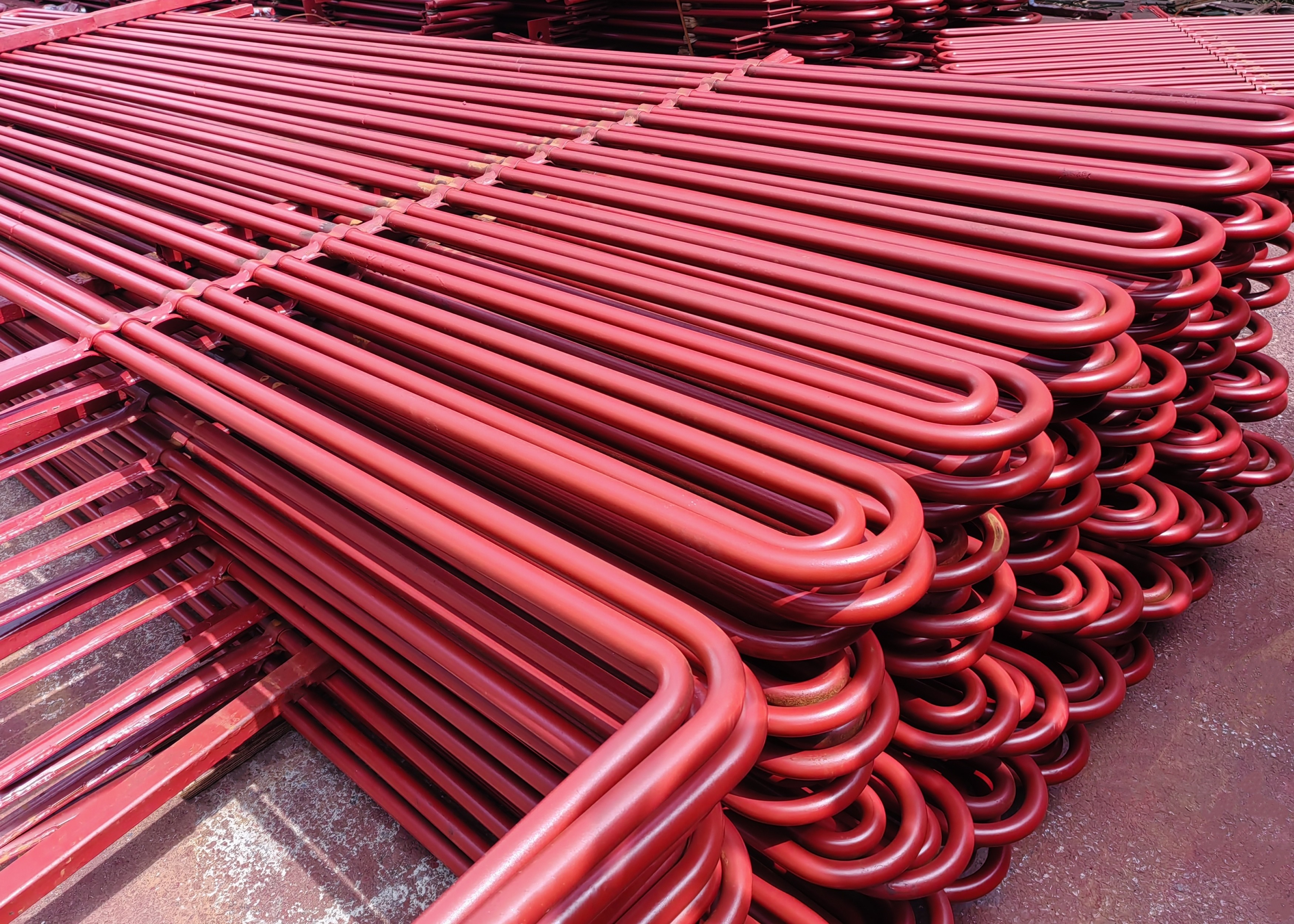 Customized Horizontal Superheater And Reheater With Painted In Steam ...