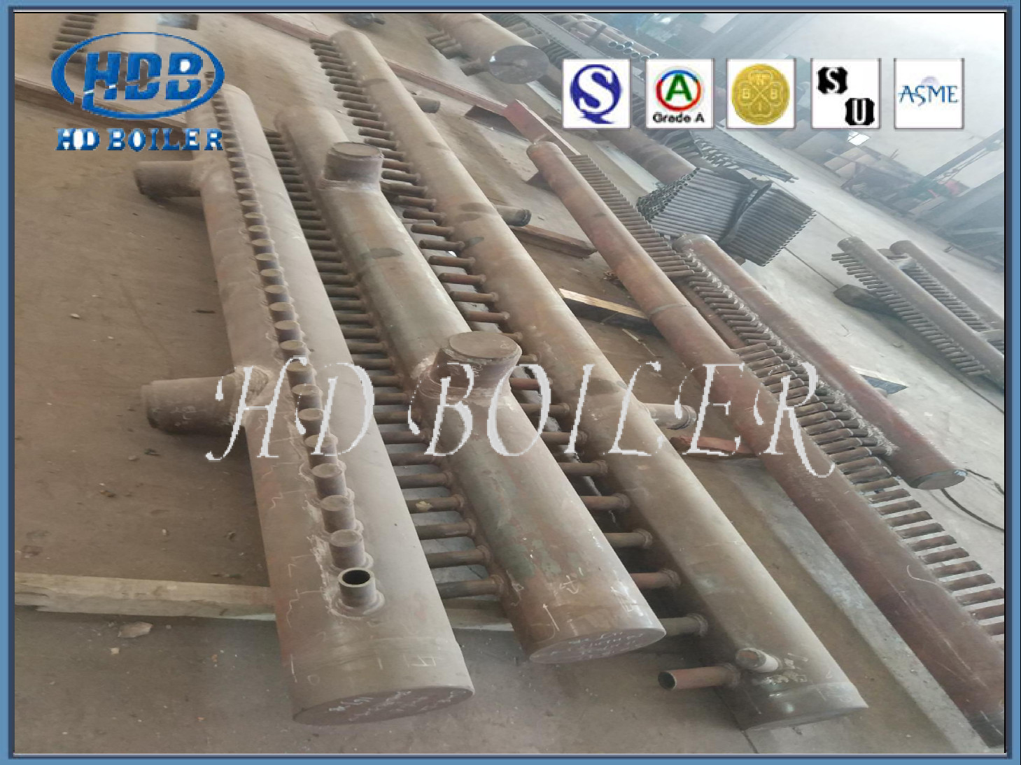 Durable Boiler Headers And Manifolds Coal Fired Heat Exchanger ASME ...