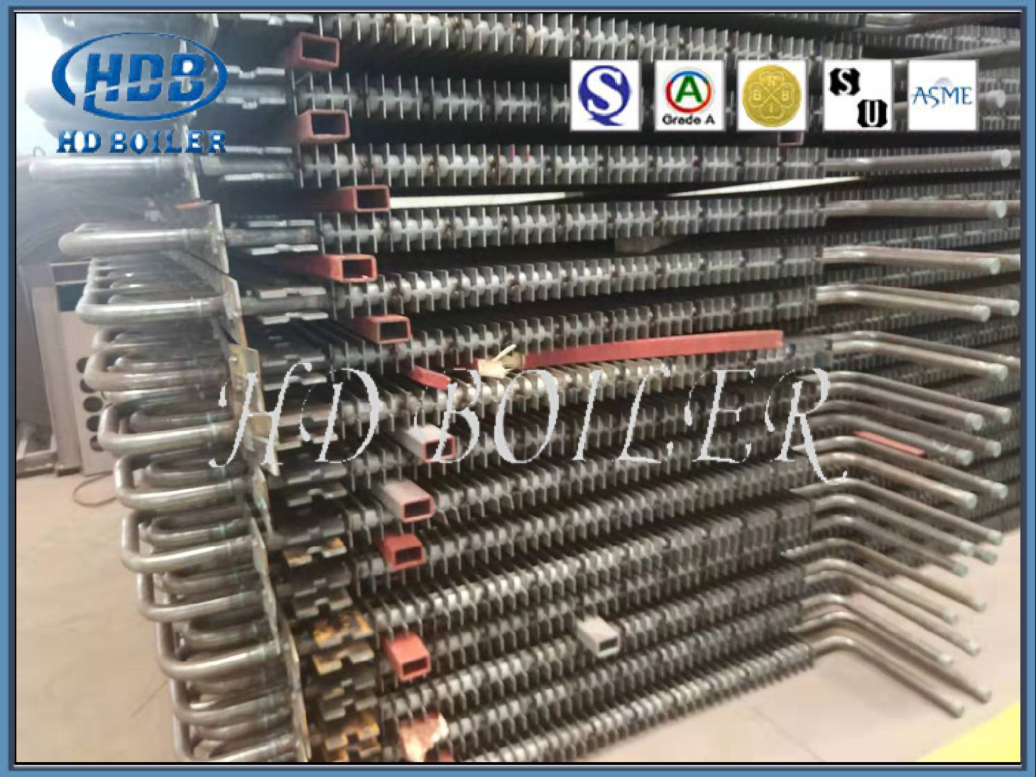ND Steel Boiler Fin Tube / Double H Type Finned Tube Heat Exchanger ...
