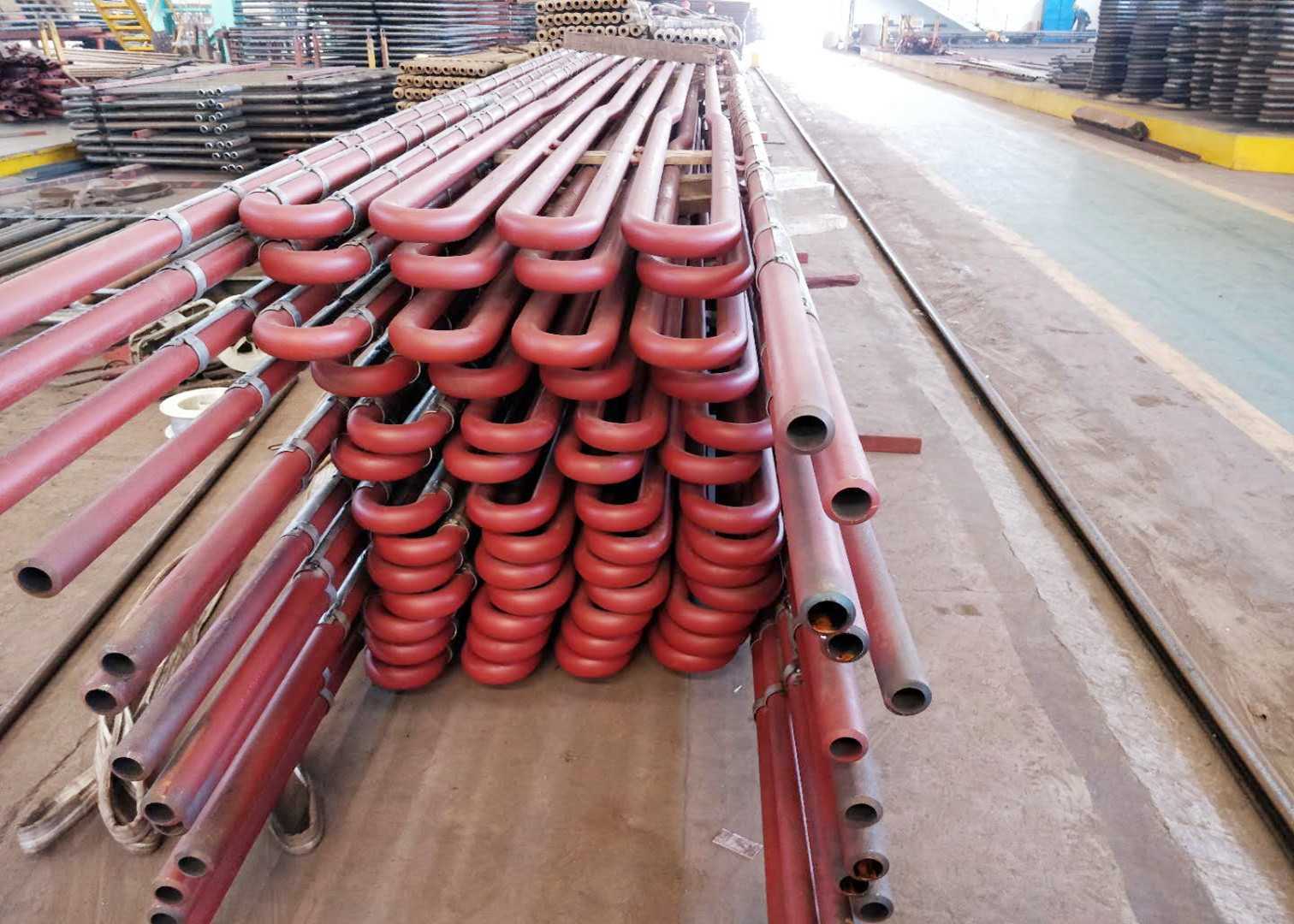 Painted Stainless Steel Horizontal Superheater And Reheater Inverted